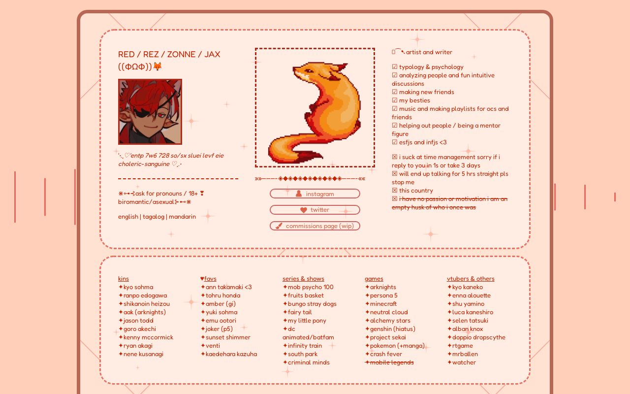 ˚ ༘♡ ⋆｡˚ red foot chambers 🦊